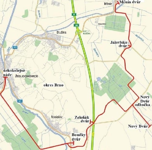 Mapy, plánky a nákresy :: Židlochovická Řepařská Drážka